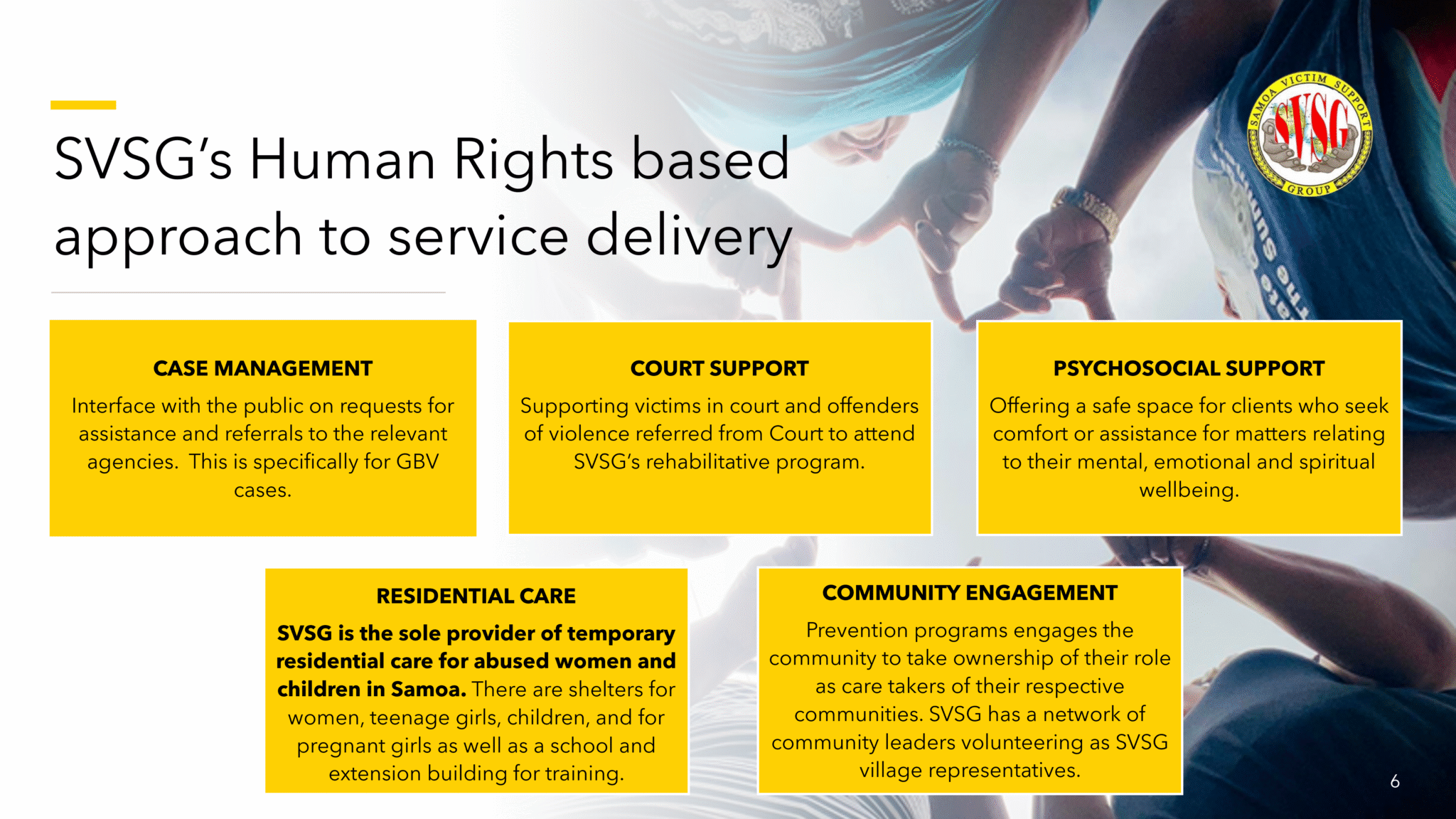 Services - Samoa Victim Support Group